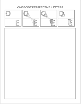 Drawing One-Point Perspective Worksheet: Letters - Dawn Pedersen, Artist