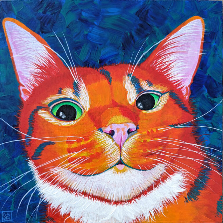 "Clemens" Acrylic on Panel, 8″ x 8″ - Dawn Pedersen, Artist
